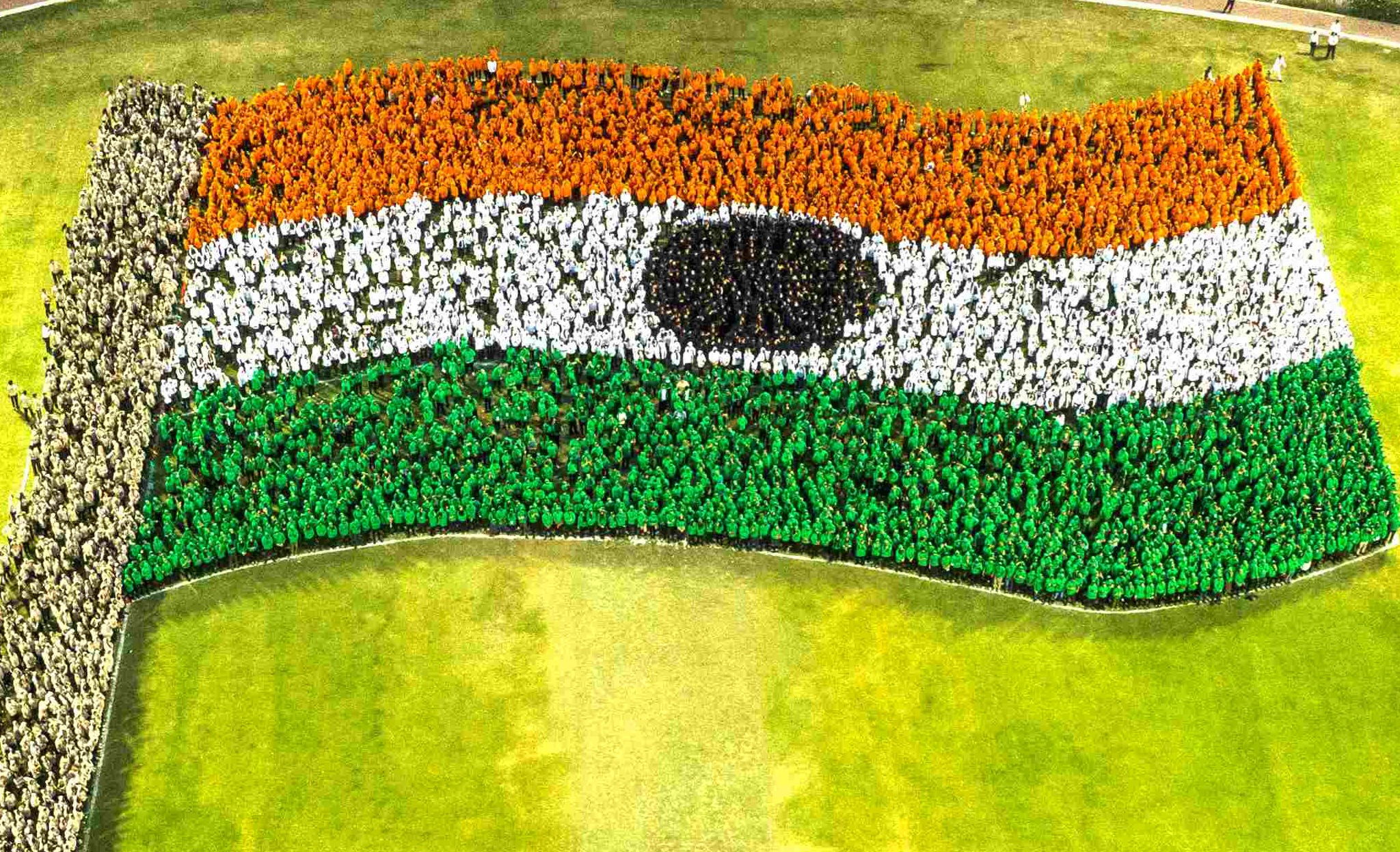 New Guinness World Record for Largest Human Waving National Flag ...